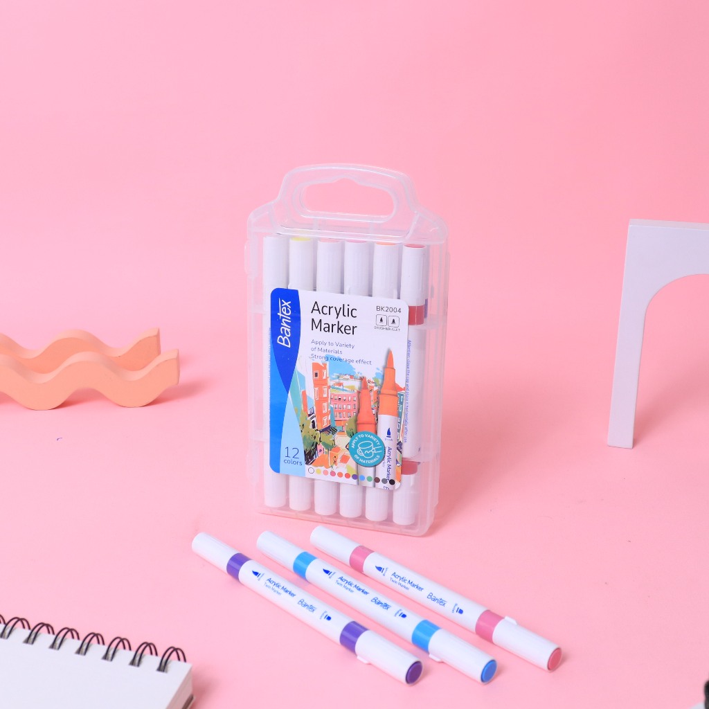 Jual [Terminal Stationery 01] Bantex Spidol Akrilik / Acrylic Marker 12 ...