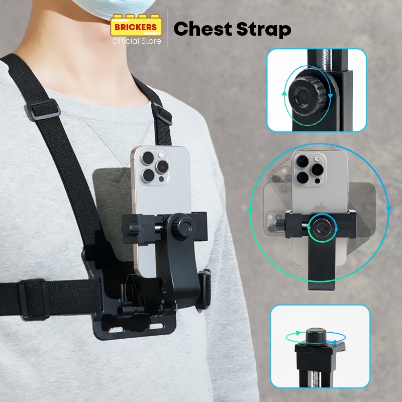 Jual BRICKERS - Body Chest Strap HP Go Pro Hero Action Cam Dudukan Dada ...