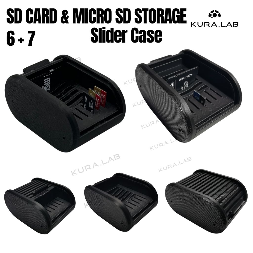 Jual Tempat Penyimpanan SD Card & Micro SD - Slider Case 3D Print (6 SD ...