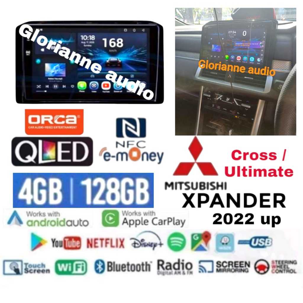 Jual Paket Head Unit Android Orca QLED NFC RAM 4GB/128GB Frame ...