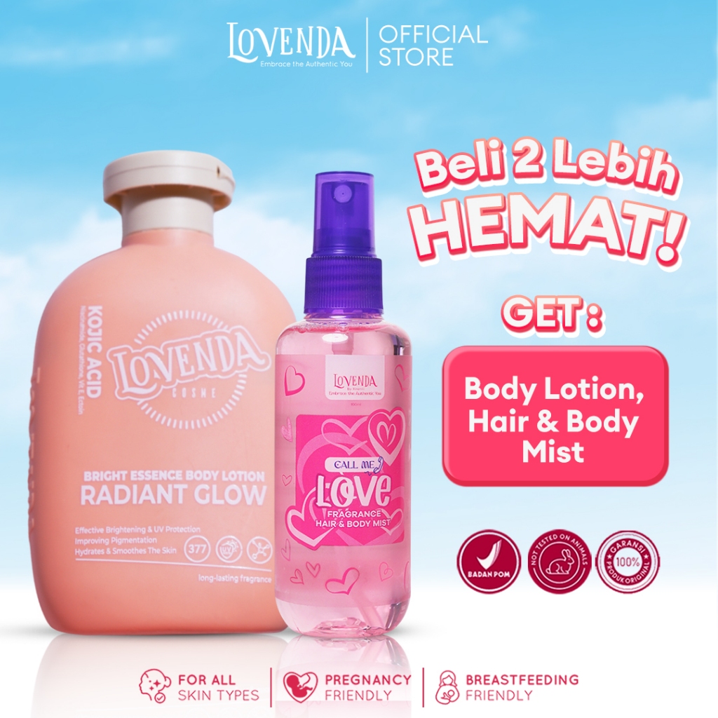 Jual [LIVE EXCLUSIVE] Bundling Lovenda Bright Essence Body Lotion+Hair ...