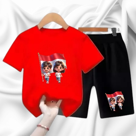 Jual Setelan anak 2-10th Merah Putih Agustusan - Edisi HUT RI 17 Agustus 2025 / Baju Kaos Anak ...