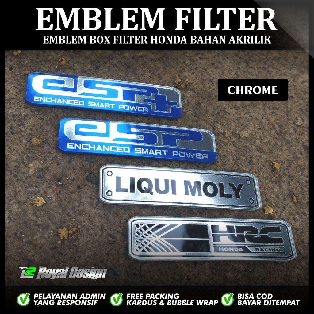 Jual RD Emblem Box Filter Akrilik Motor Matic Honda Bahan Akrilik ...