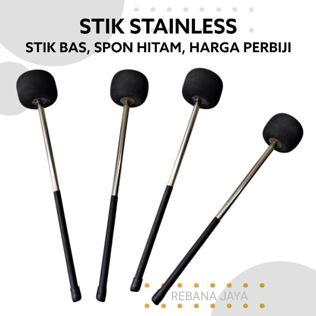 Jual Stik Bas Jidor Rebana Hadroh Hadrah Albanjari Full Spon Stainless ...