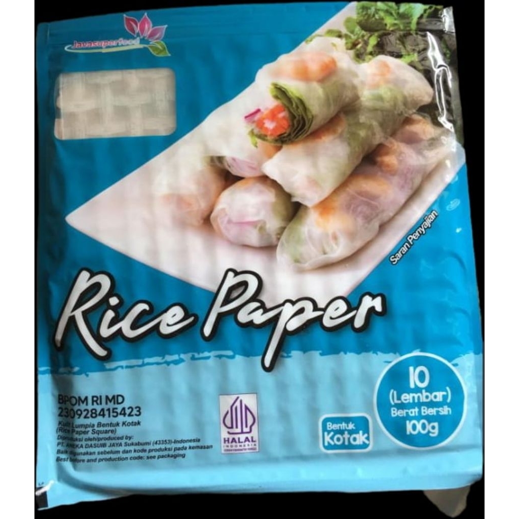 Jual Rice Paper Java Superfood Bentuk Bulat / Petak - 10lembar | Shopee ...