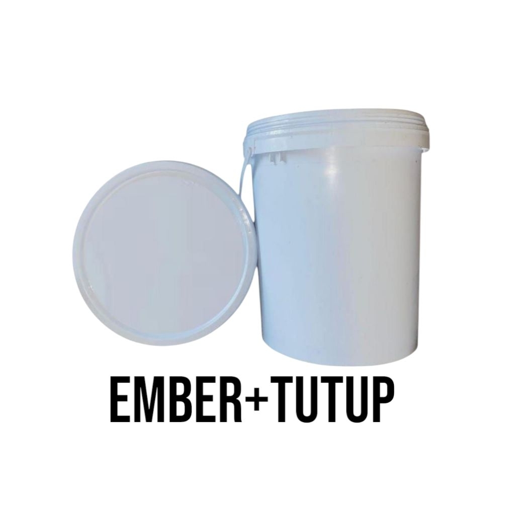 Jual Ember putih polos ukuran 25kg dengan tutup | Shopee Indonesia