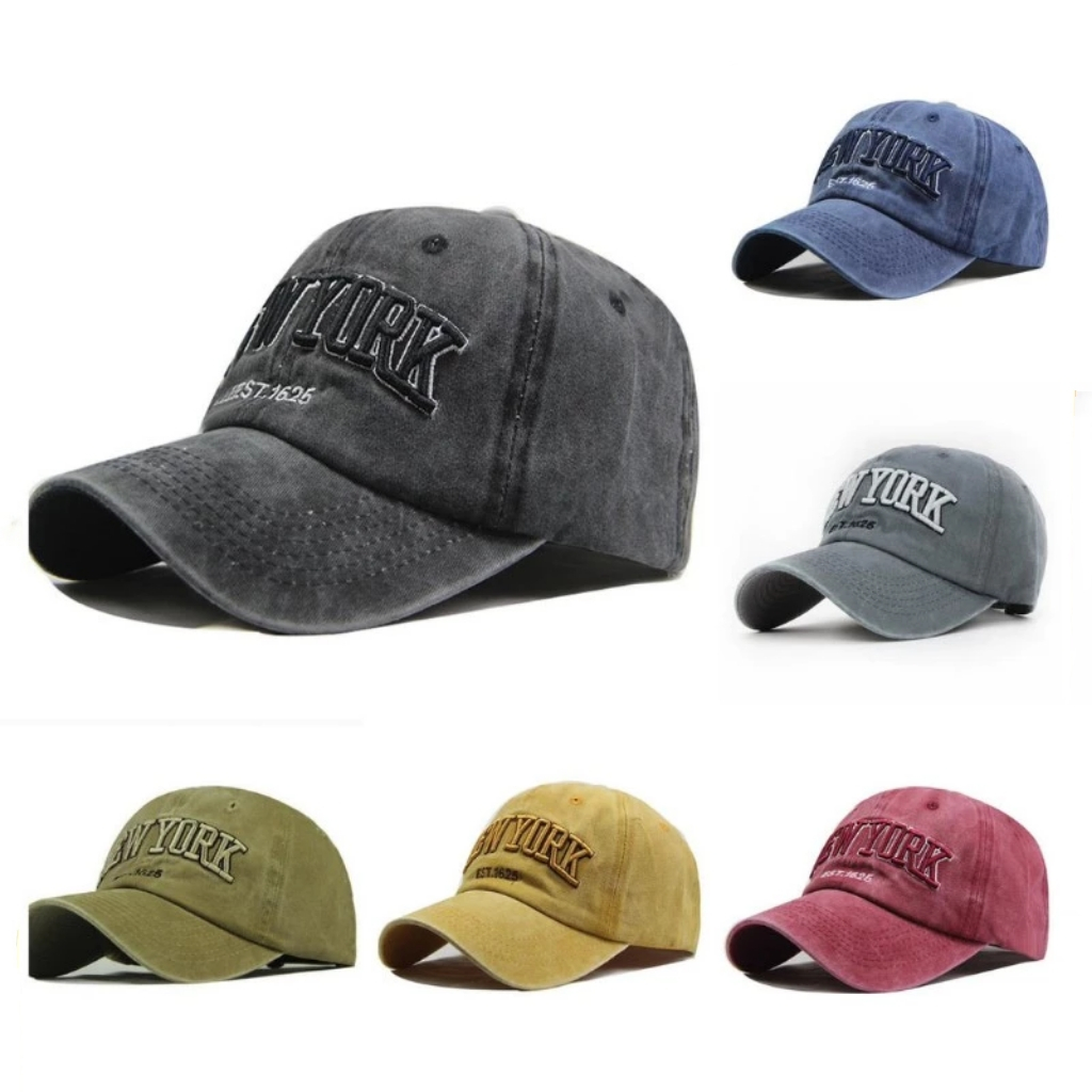 Jual Finn - Topi Baseball Cap NEW YORK Topi Distro Bahan Cotton Jeans ...