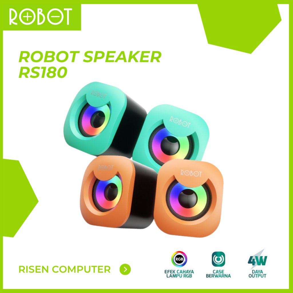 Jual ROBOT Rs180 Speaker Kabel Speker Rgb Multimedia Sound Portable ...