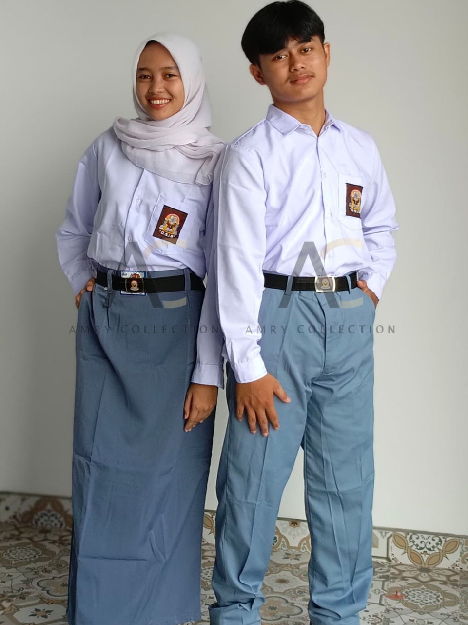 Jual Baju Seragam SMA Lengan Panjang Putih GS | Kemeja Sekolah SMA ...