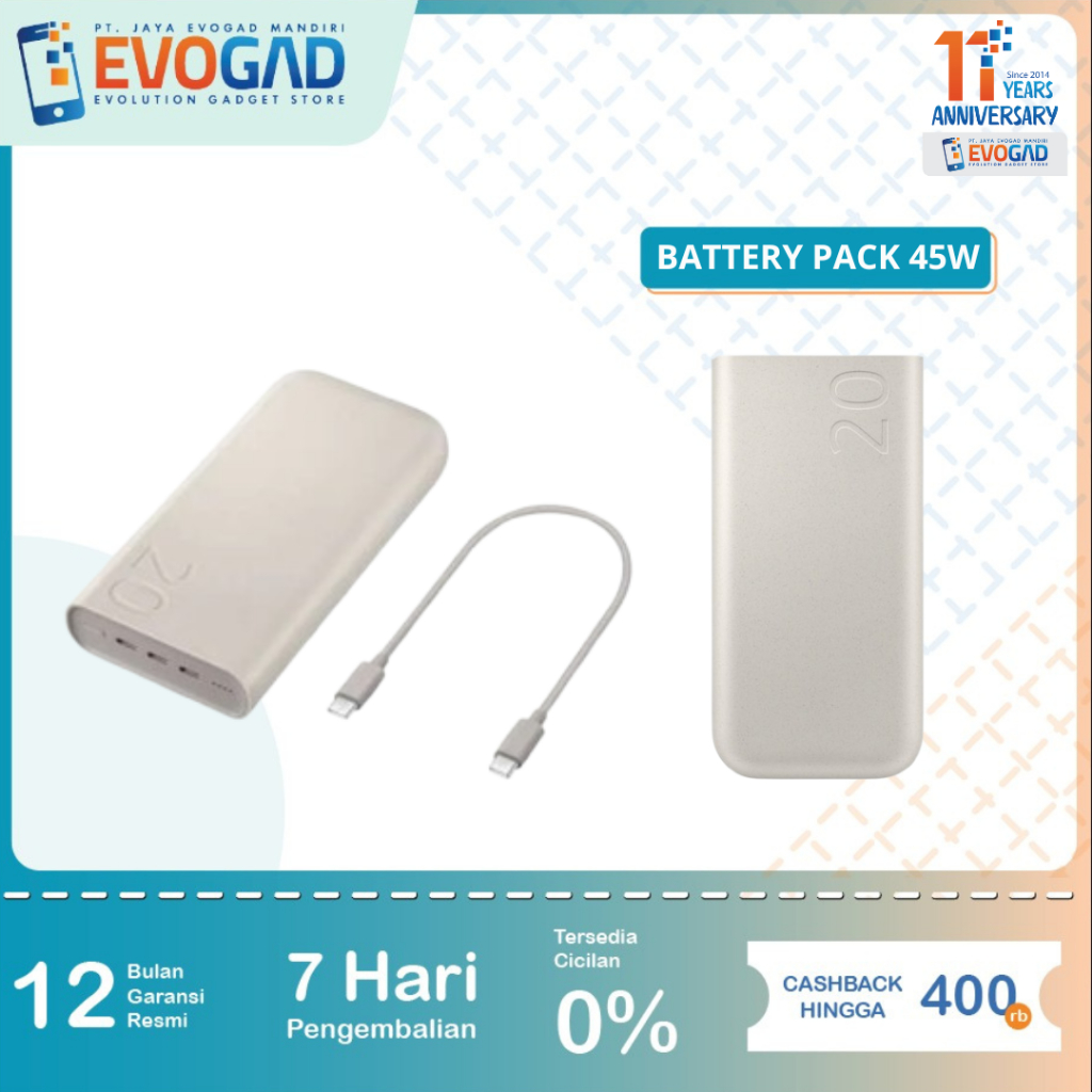 Jual Powerbank Samsung Battery Pack Fast Charge 10000 mAh Type C 25W ...