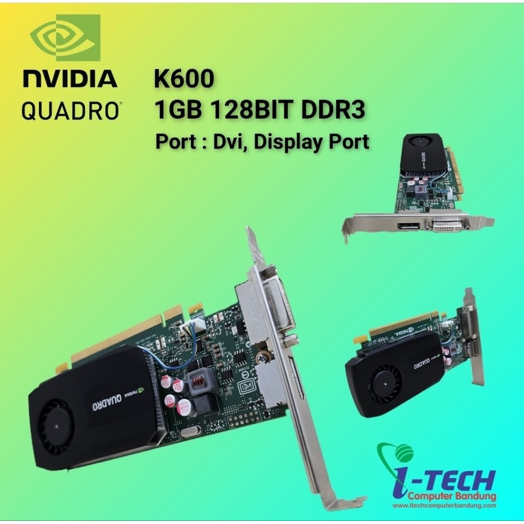 Jual VGA CARD NVIDIA QUADRO K600 1GB 128BIT DDR3 PCI EXPRESS | Shopee ...