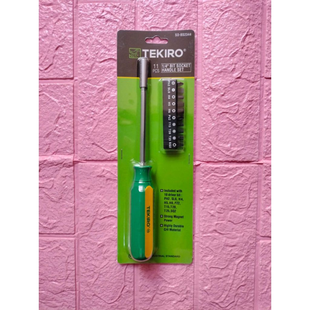 Jual Tekiro Obeng 1/4" Bit Socket Handle Set 11 Pcs | Shopee Indonesia