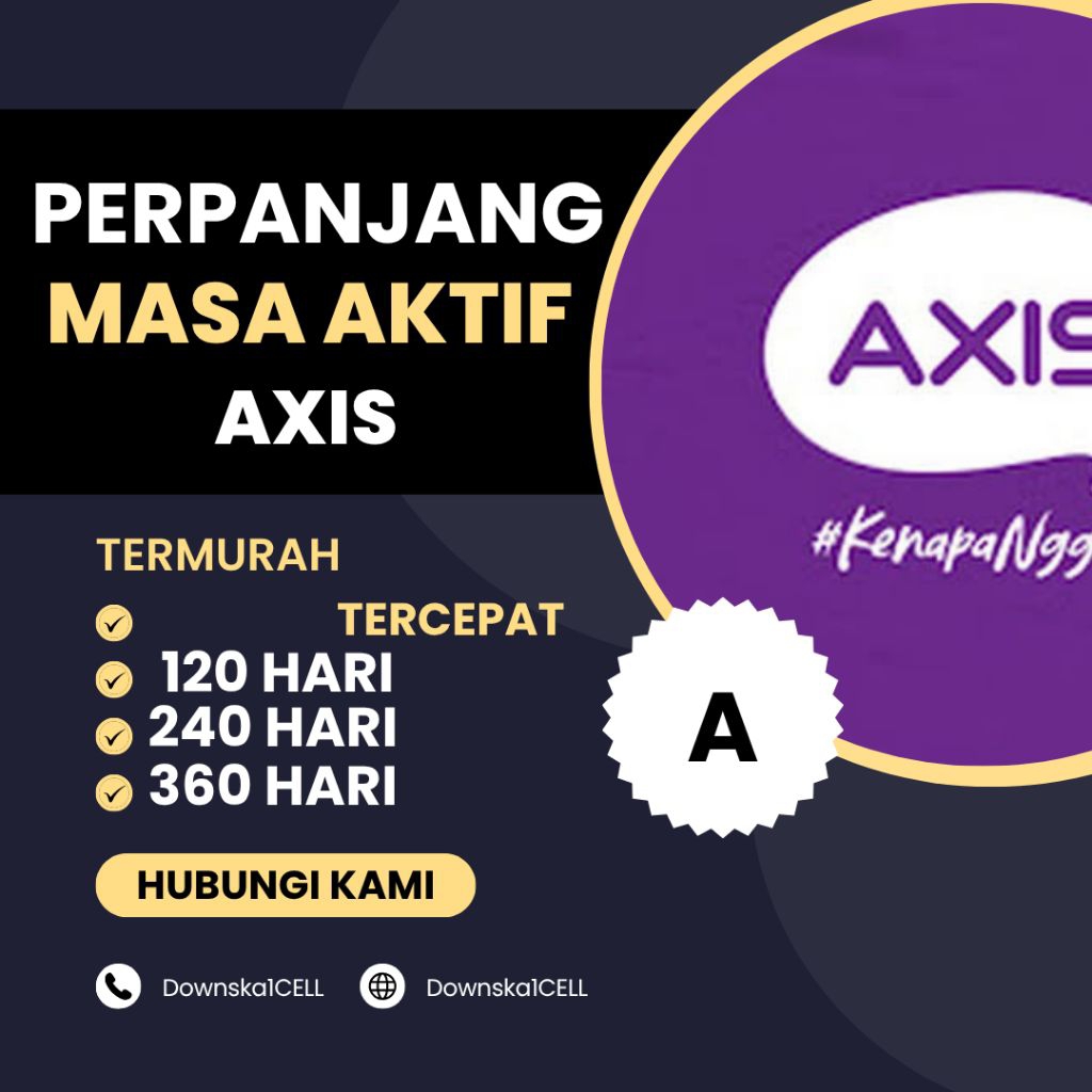 Jual PERPANJANG MASA AKTIF AXIS SAMPAI 1 TAHUN TERMURAH !! | Shopee ...