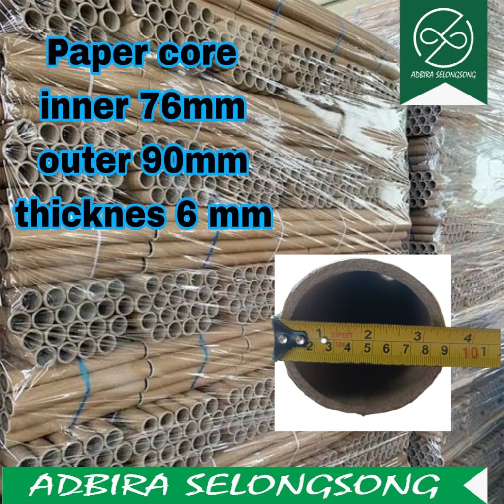Jual 76 x 5 PAPER CORE 3INCH SELONGSONG KERTAS GULUNGAN KERTAS | Shopee ...