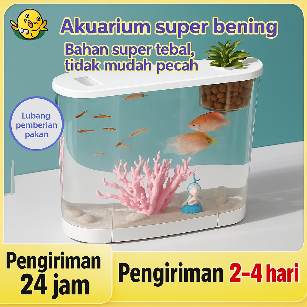 Jual Akuarium Ikan Tangki Ikan Mini dengan bahan kaca super bening ...
