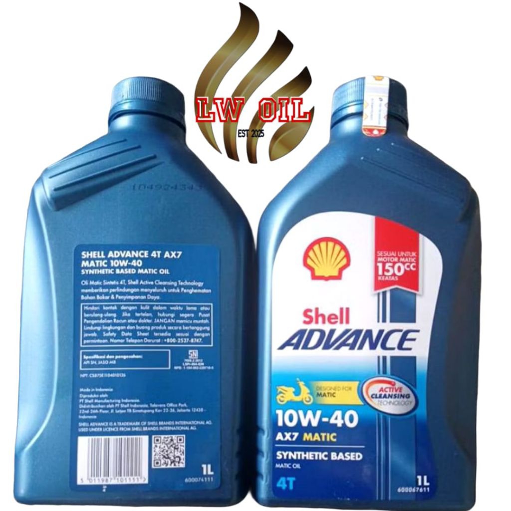 Jual Oli Shell Advance AX7 1 Liter Matic / Scooter SAE 10W-40 | Shopee ...