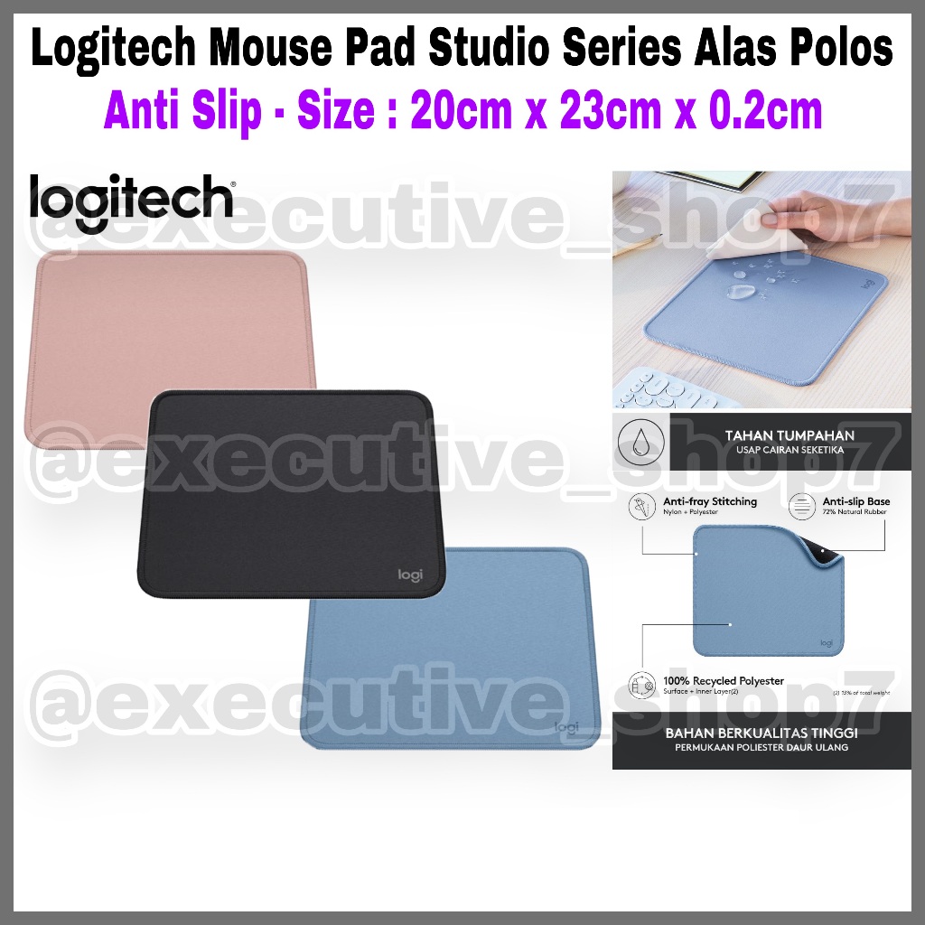 Jual Logitech Mouse Pad Studio Series Alas Polos Anti Slip - Size ...