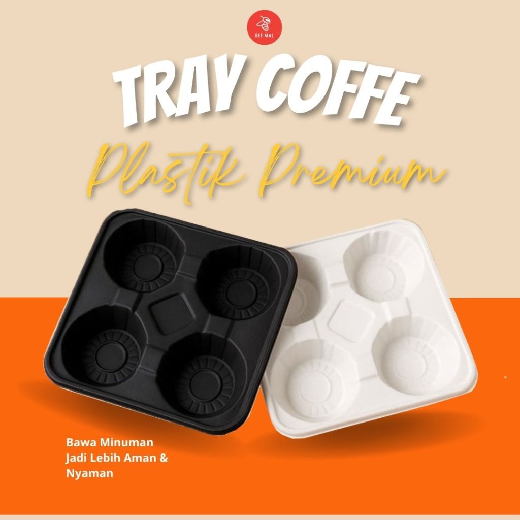 Jual Drink Tray Take Away Persegi Isi 4 Cup Tatakan Gelas Minuman ...