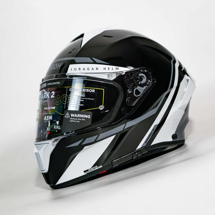 Jual AIROH SPARK 2 SPINNER WHITE FULL FACE HELMET | Shopee Indonesia