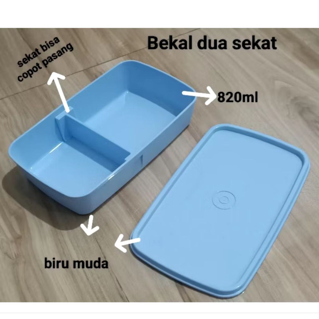 Jual ORIGINAL TUPPERWARE TEMPAT BEKAL SEKAT DUA 820ML/SMALL COZYNEST ...