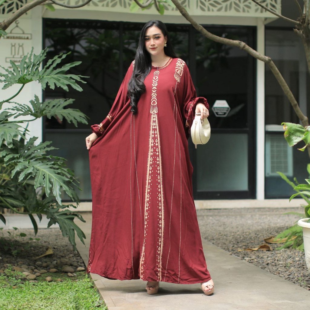 Jual Gamis Abaya Terbaru Jumbo Rayon Premium Daster Kaftan Batik Abjad ...