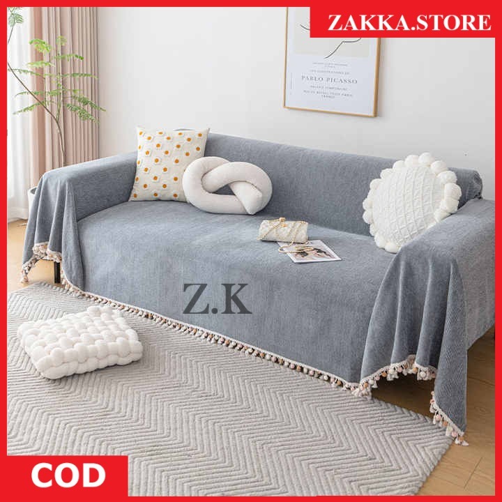 Jual ZAKKA STORE COD Selimut sofa Chenille Modern Pelindung Sofa cover ...