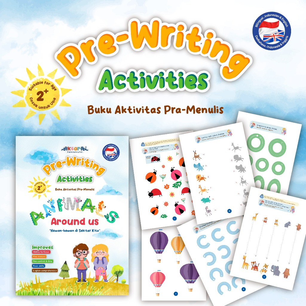 Jual BUKU Aktivitas PRA MENULIS Pre Writing Activity Book anak PAUD TK ...