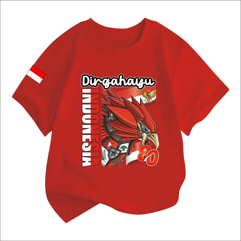 Jual Atasan Hut Anak Anak Cewek Cowok Hut Burung RI Ke 80 Kaos Terlaris ...