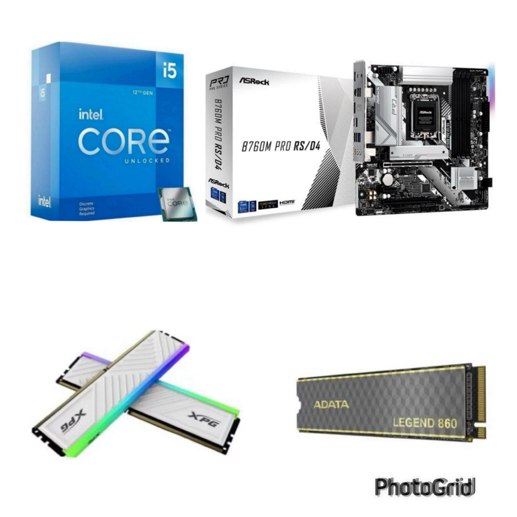 Jual Paket Processor Intel Core i5 12400 / i5 12400F Box Gen 12 LGA 1700 RAM DDR4 16GB B760 ...
