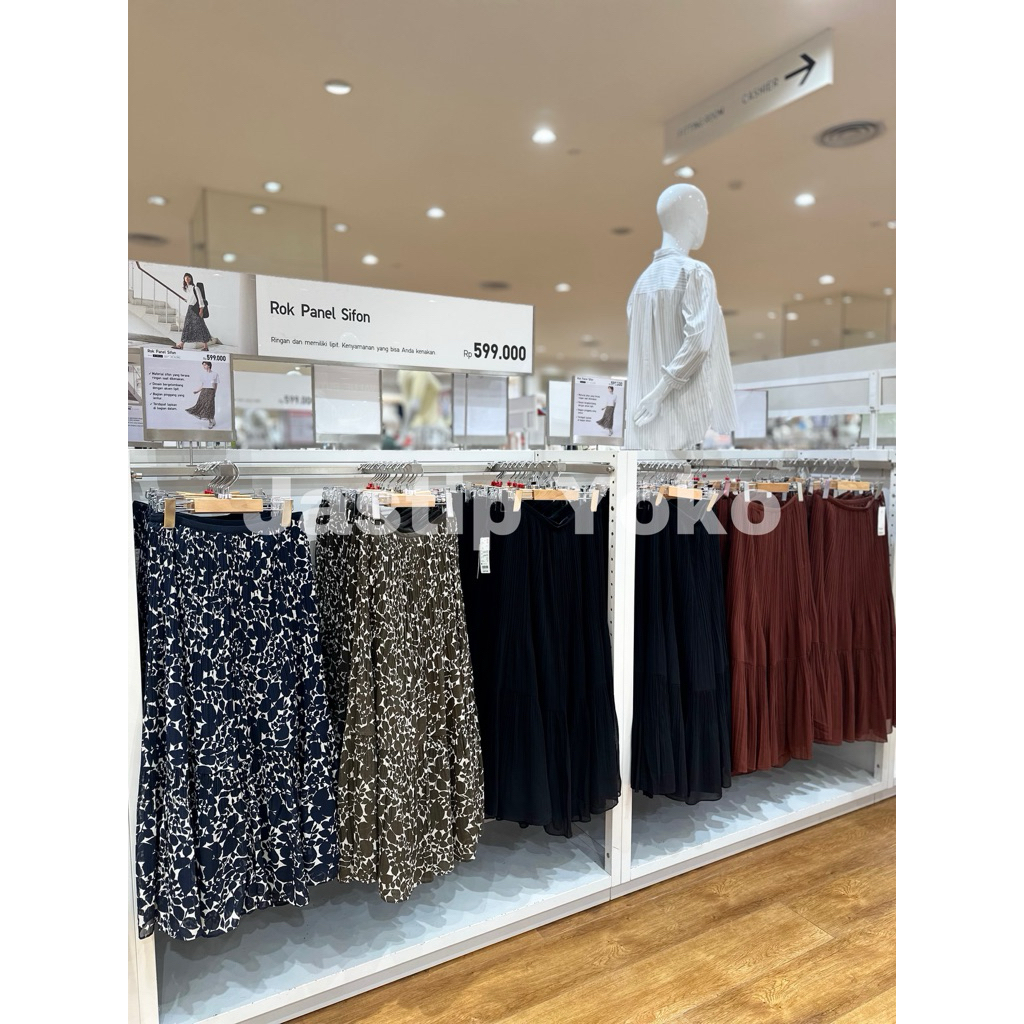 Jual SALE WOMEN Rok Panel Sifon UNIQLO | Shopee Indonesia