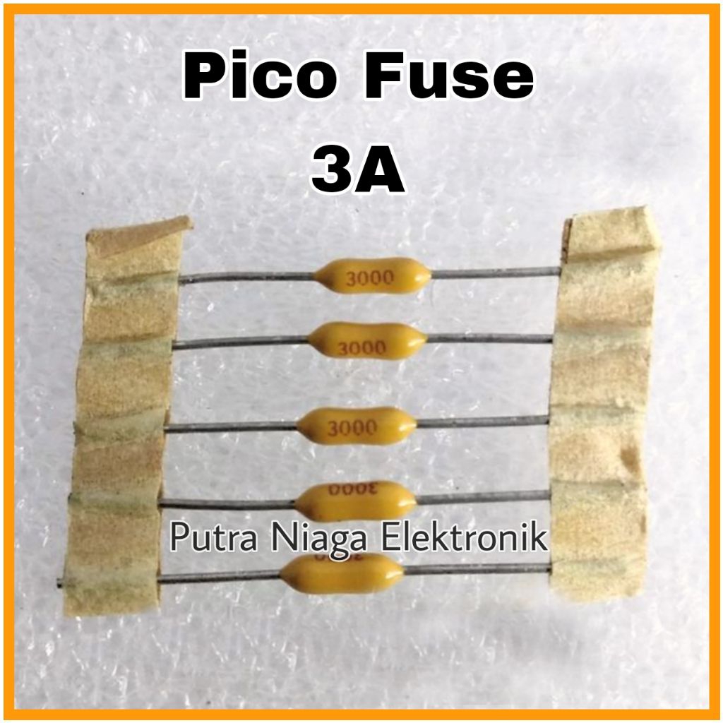 Jual Pico Fuse 3A / Sikring Axial 3Amp / R Fuse 3000mA Sekering ...