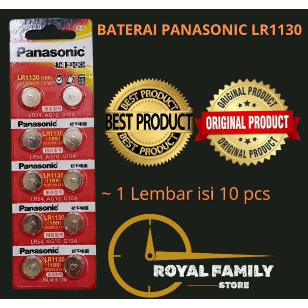Jual Baterai LR1130 Panasonic Original - Perlembar | Shopee Indonesia