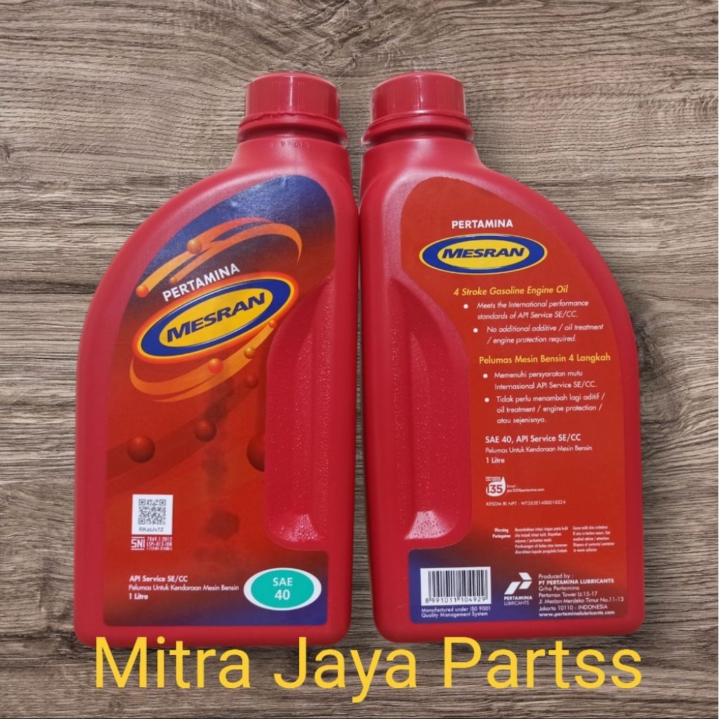Jual Oli Mesran SAE 40 1 Liter Oli Pertamina Mesran 40 1L Perbotol ...