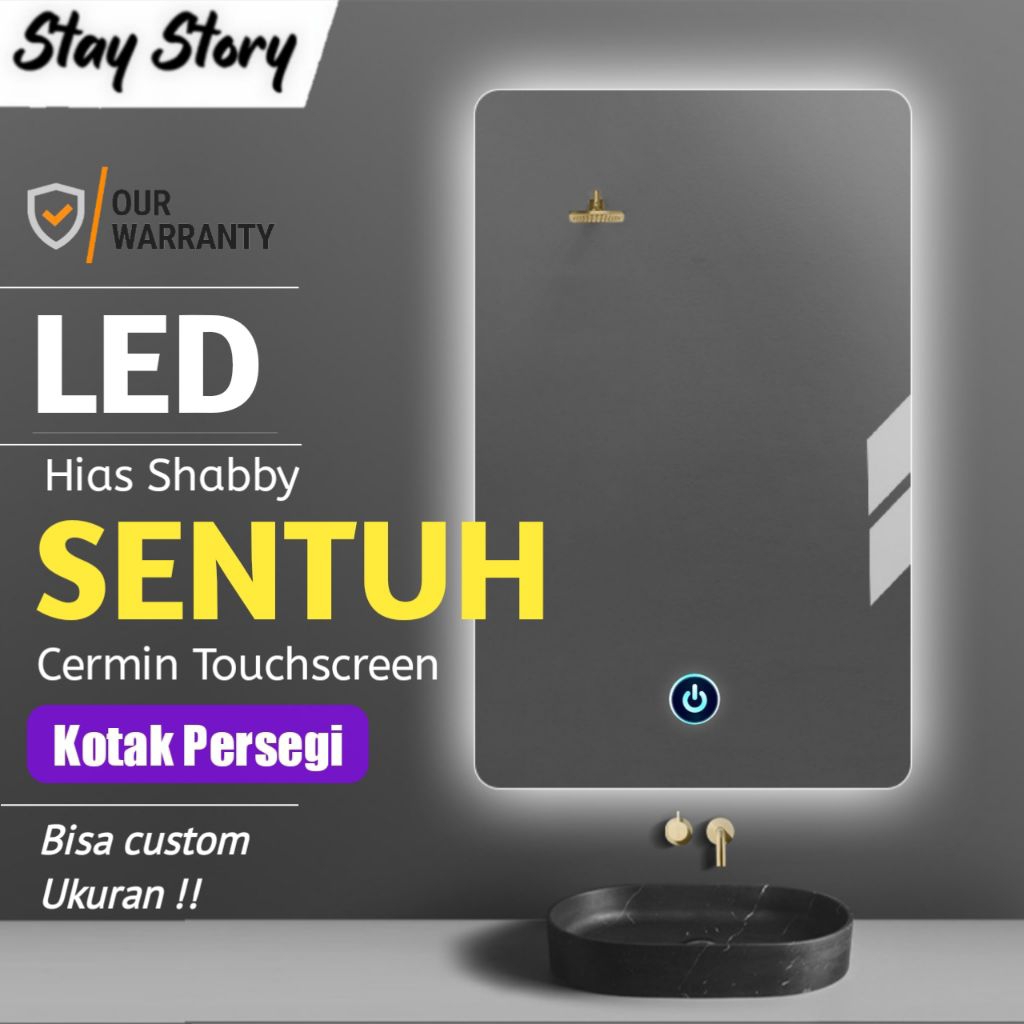 Jual Cermin Custom Touchscreen LED belakang | Shopee Indonesia