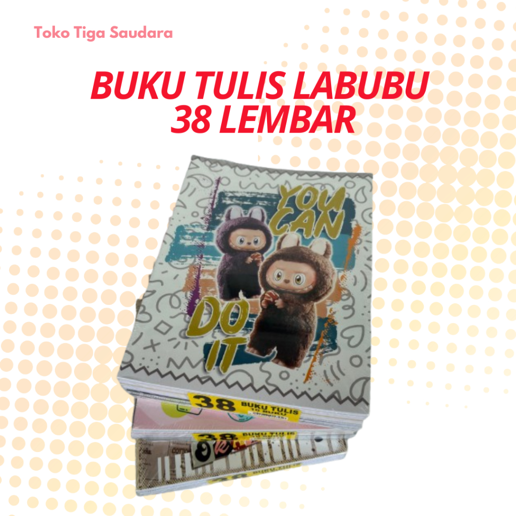 Jual Buku Tulis Labubu 38 Lembar 1 Pack Isi 10 Buku | Shopee Indonesia