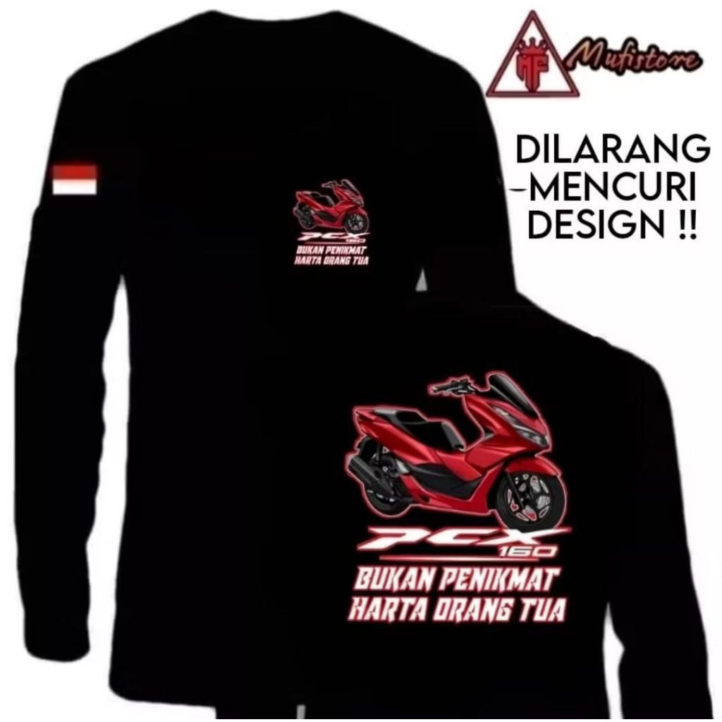 Jual KAOS PCX 160 BUKAN PENIKMAT HARTA ORANG TUA LENGAN PANJANG CORAK ...