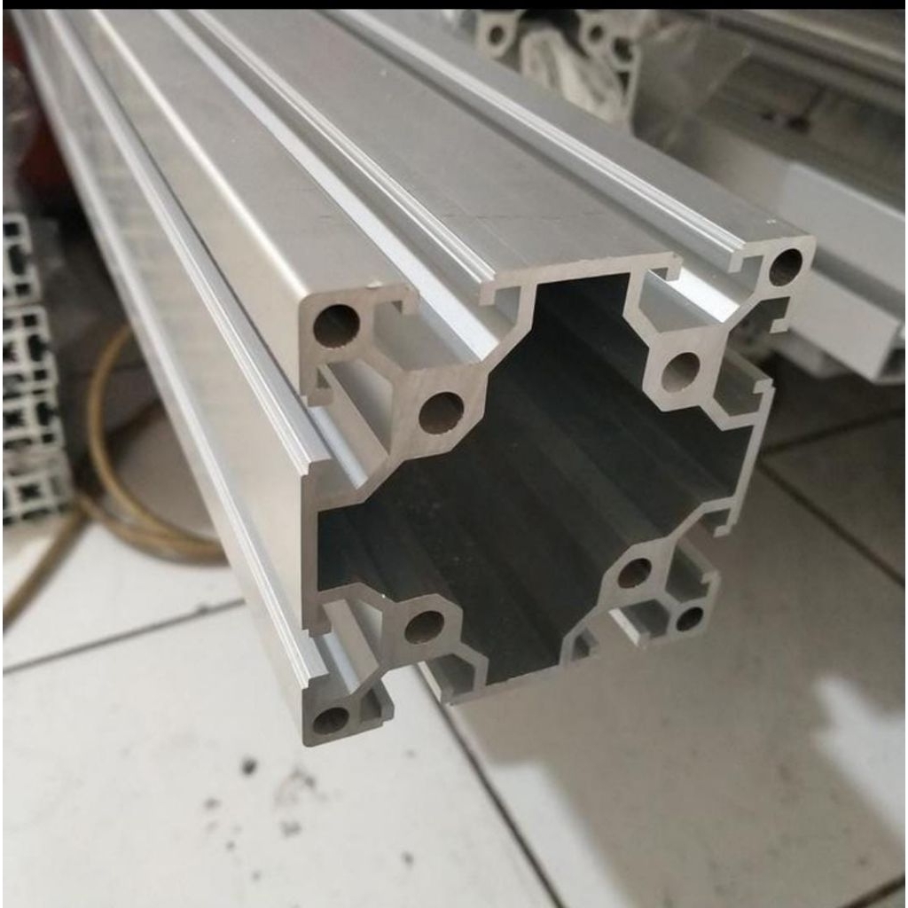 Jual Aluminium profile 8080 Doble slot panjang 6 meter | Shopee Indonesia