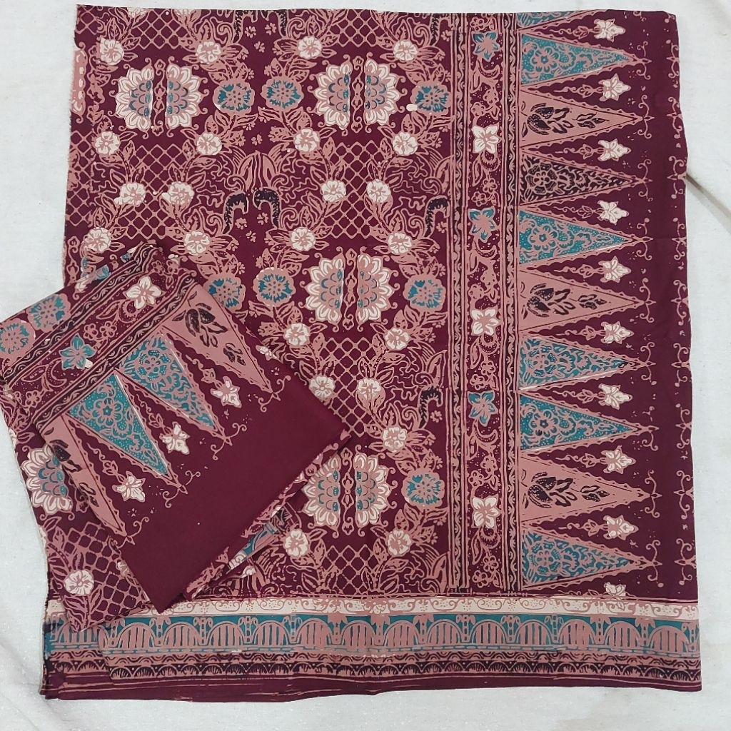Jual Set sarung selendang batik jambi durian maron tua batik ...