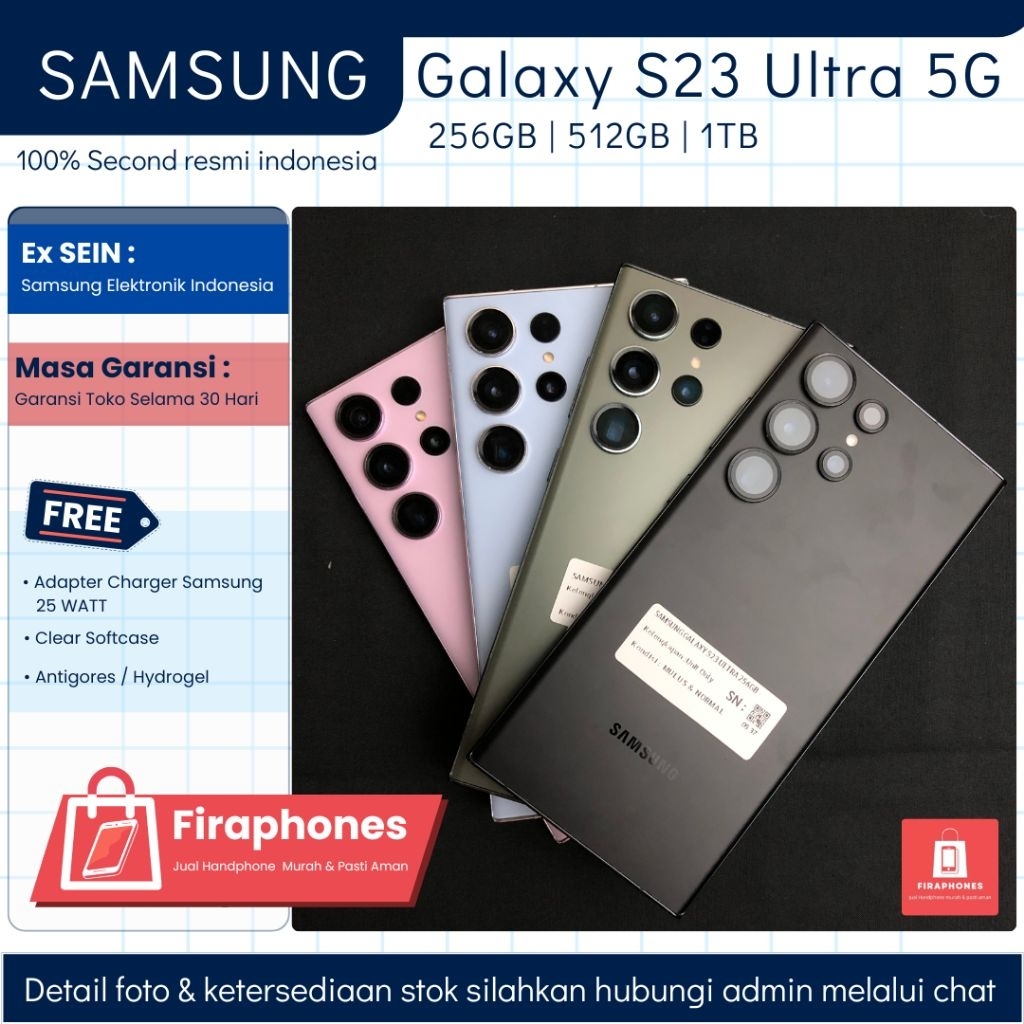 Jual Samsung Galaxy S23 ULTRA 5G 256GB | 512GB | 1TB Ex SEIN Resmi Second Original | Shopee ...