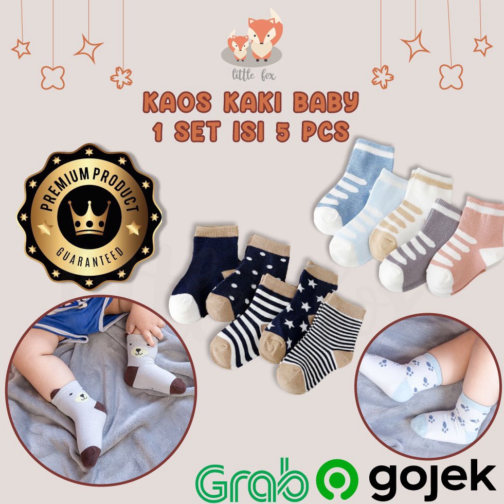 Jual Yang terbaru Kaos Kaki Baby Newborn Set Isi 5 in 1 Pasang Motif ...