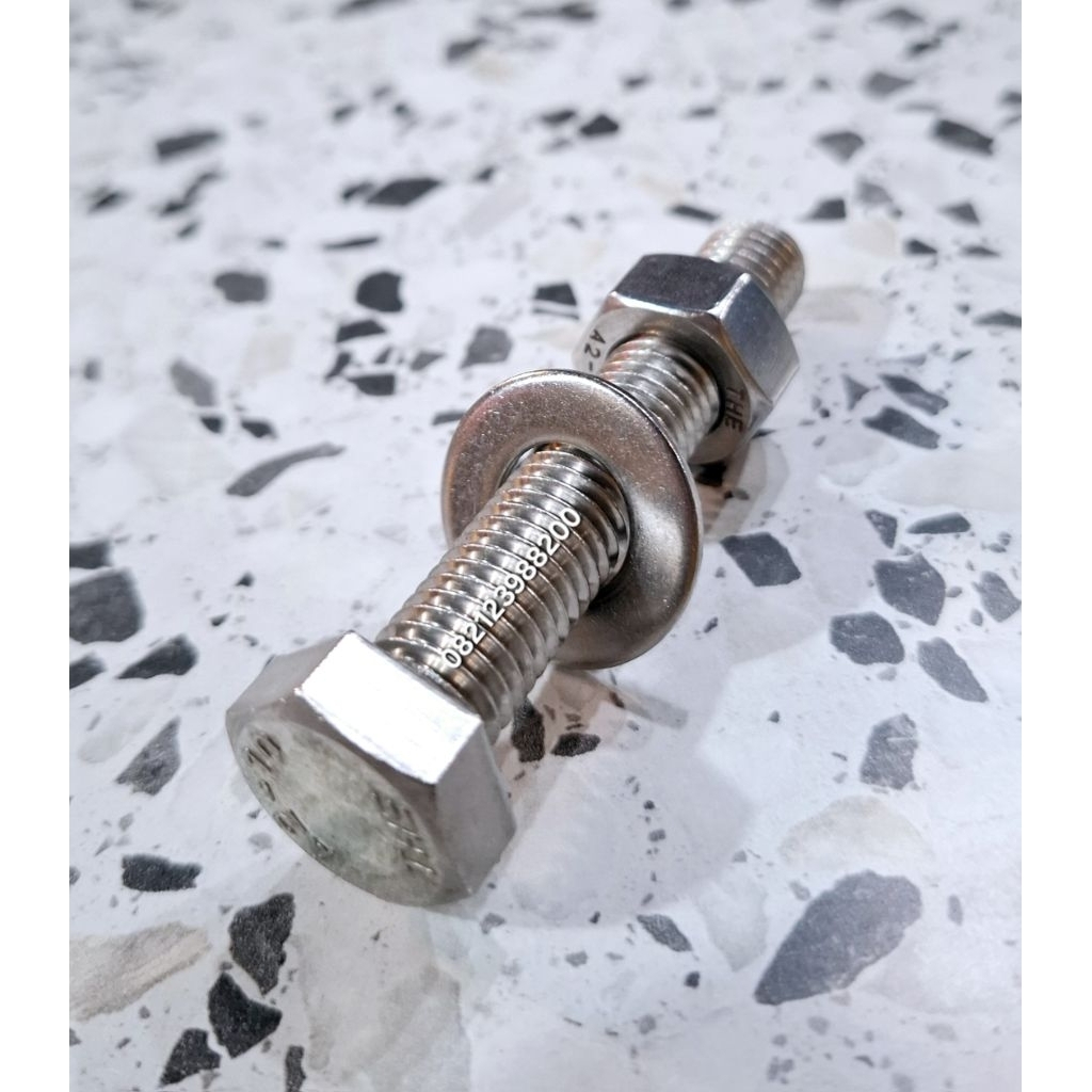 Jual Baut mur stainless m16 x 100 kunci 24 baut 16x10 baut ss 304 THE A2-70 | Shopee Indonesia