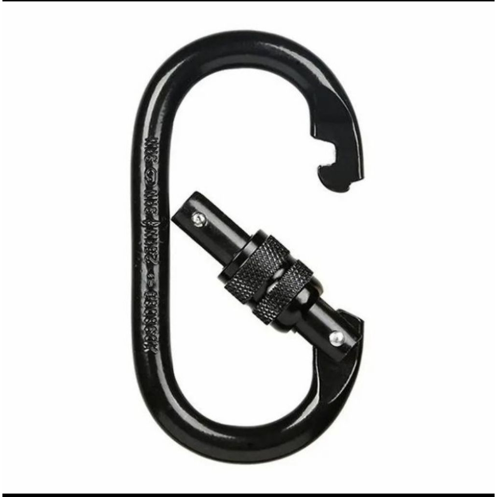 Jual Carbiner Baja Oval Steel Screw lock 25 KN -Biru | Shopee Indonesia
