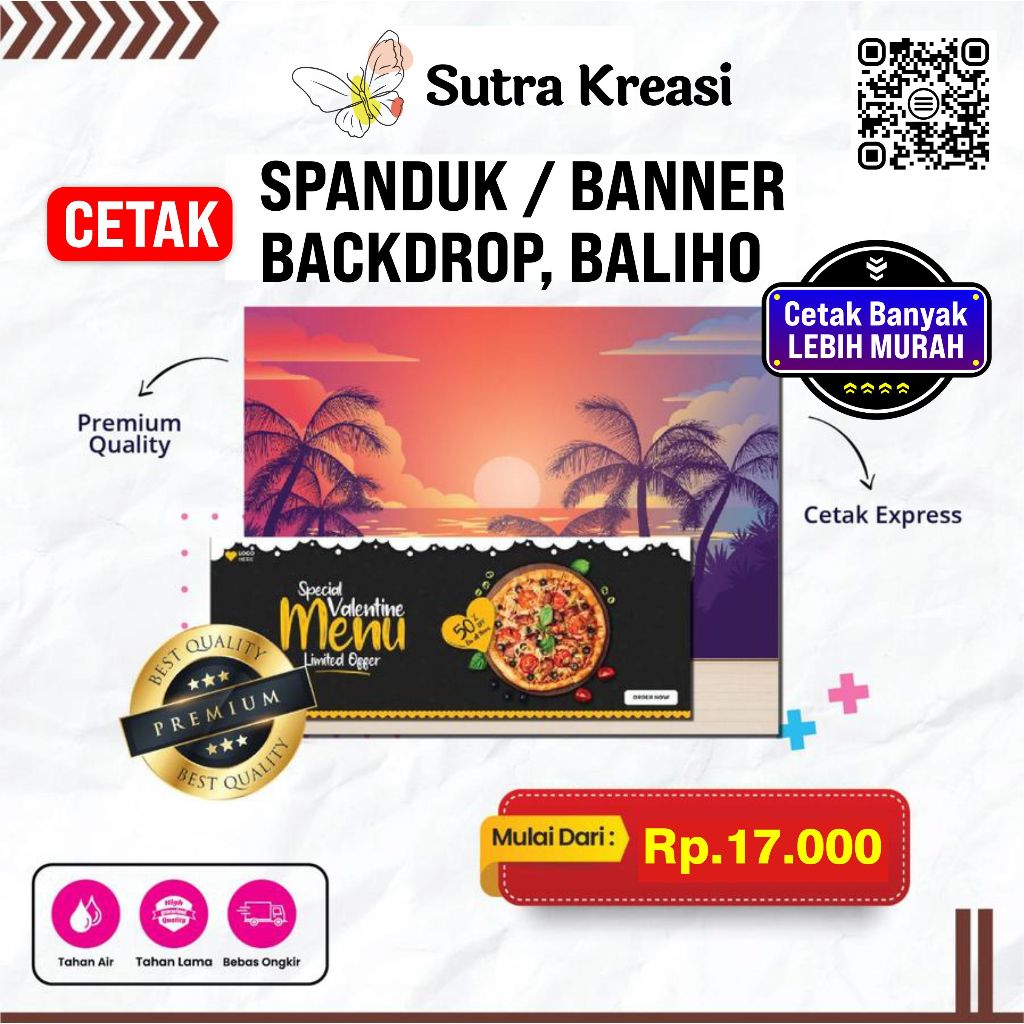 Jual Cetak Spanduk Banner Backdrop Baliho Murah bebas ukuran | Shopee ...