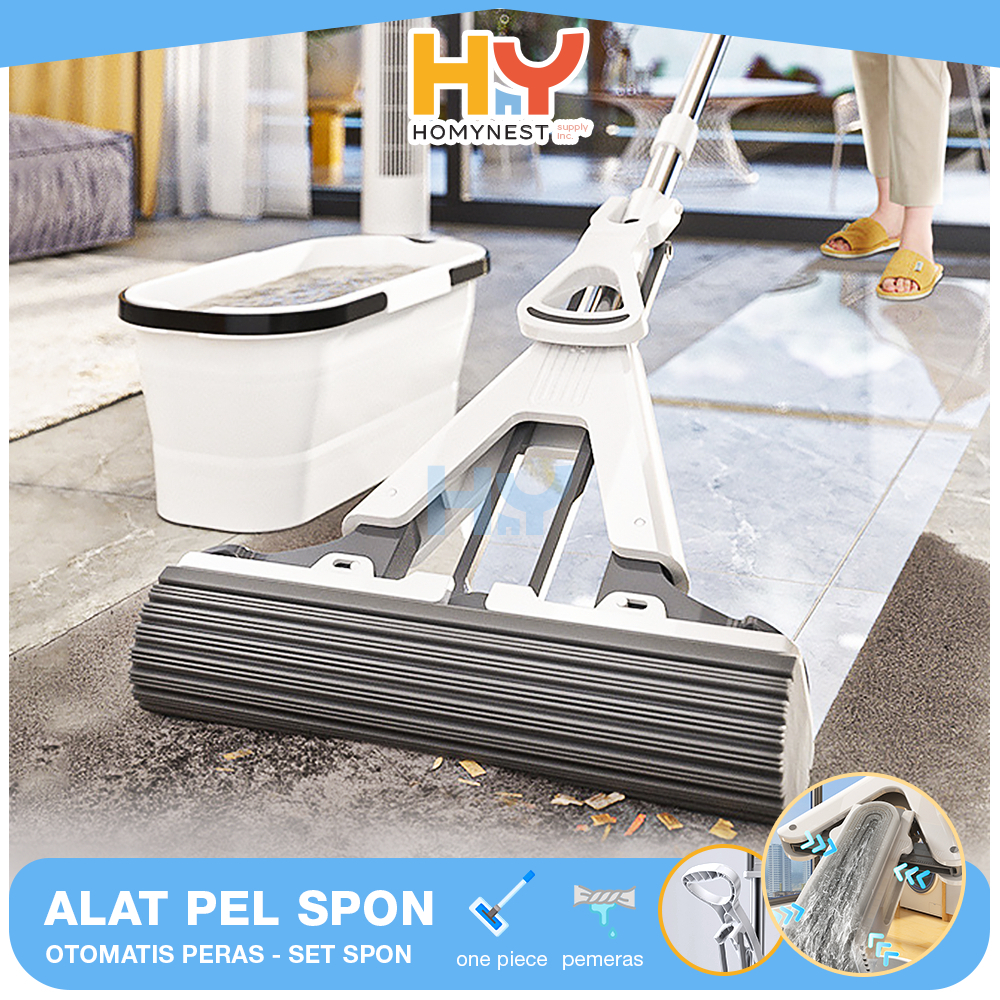 Jual HOMYNEST Pel Lantai Spons Tarik Peras Otomatis Pel Karet Tebal ...
