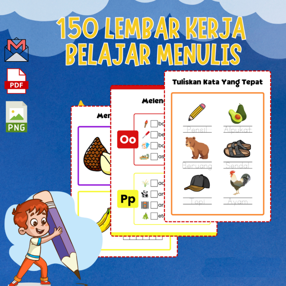 Jual 150 Halaman Materi Belajar Menulis Untuk Anak TK Siap Cetak | Shopee Indonesia
