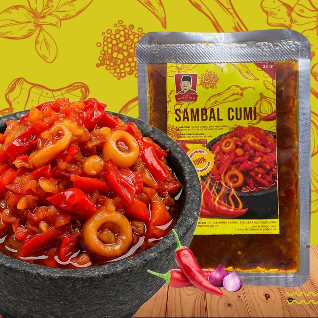 Jual Sambal Cumi Bumbu Haji Parto 25 gram Tanpa Pengawet & Tanpa MSG ...