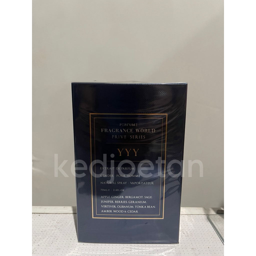 Jual FRAGRANCE WORLD PRIVE SERIES YYY EXTRAIT 70ML | Shopee Indonesia