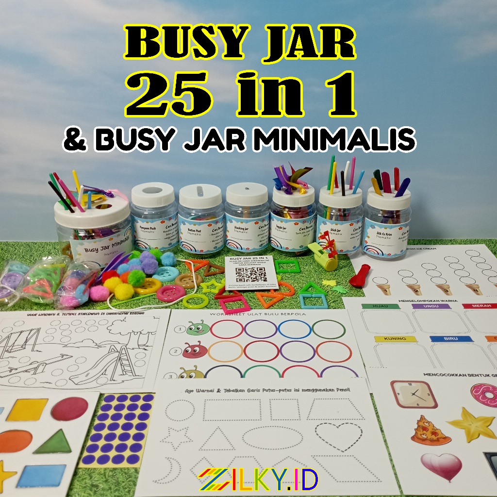 Jual Busy Jar 25 in 1 Mainan Edukasi Anak Montessori Montesori Motorik ...