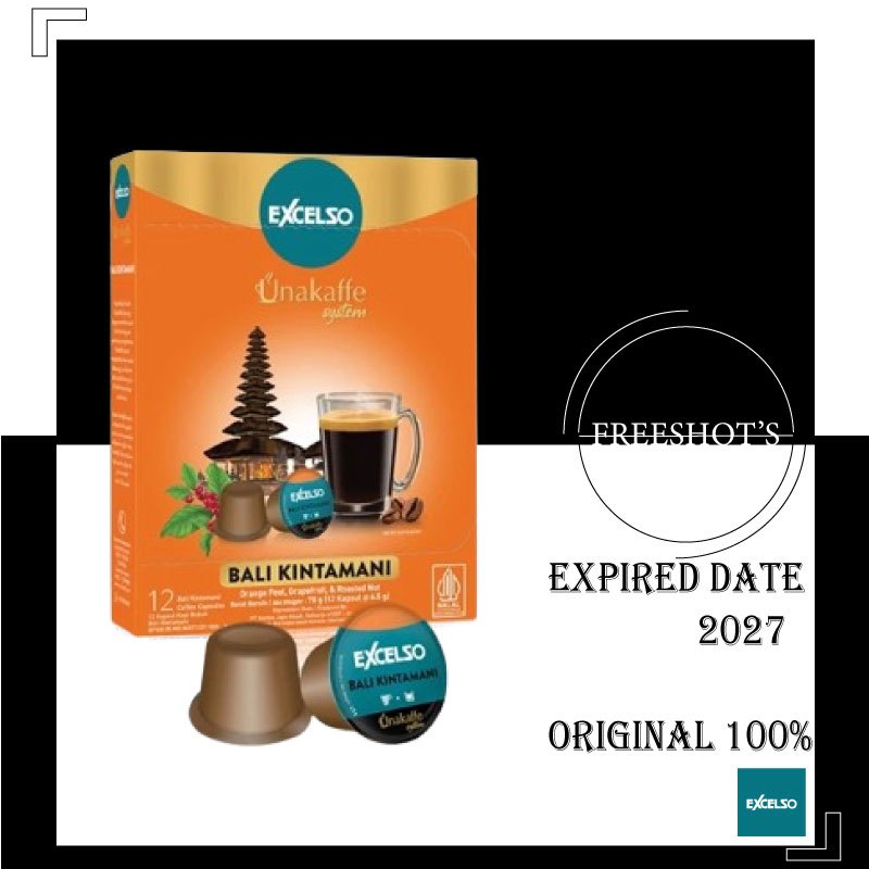 Jual Excelso Unakaffe Kopi Kapsul Bali Kintamani (1 Box 12 Capsule ...