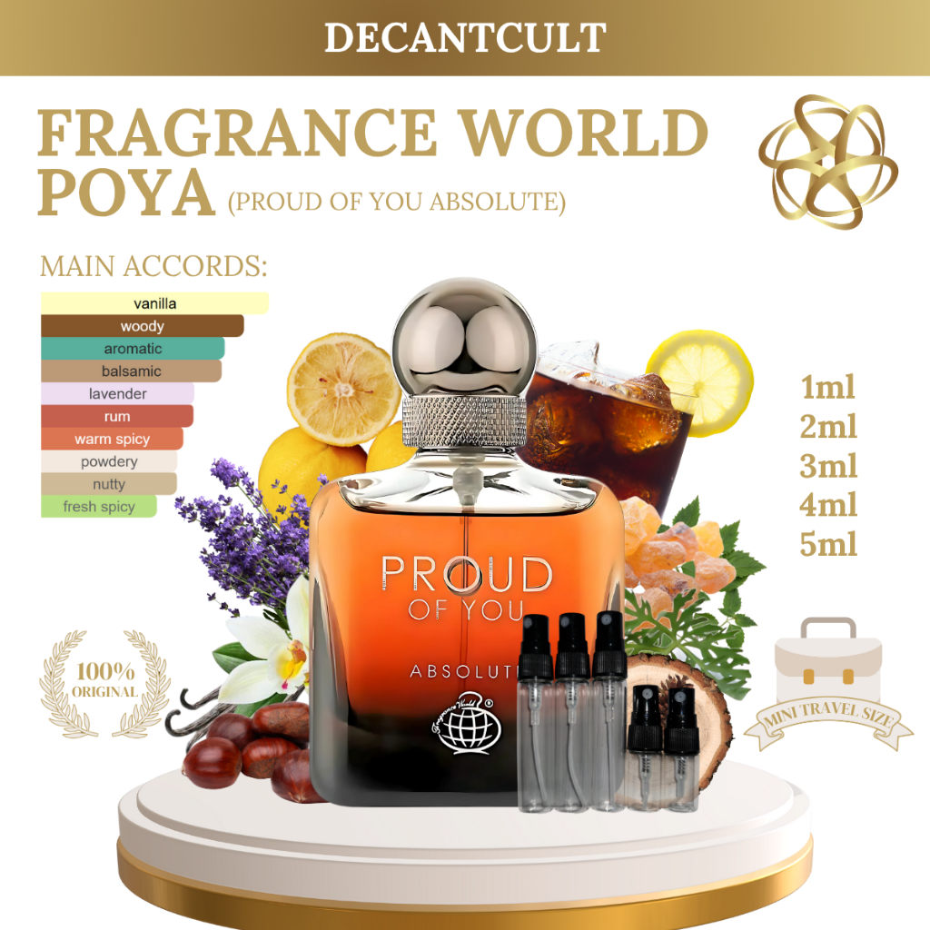 Jual DECANT Parfum Fragrance World Proud Of You Absolute (POYA) EDP | Shopee Indonesia